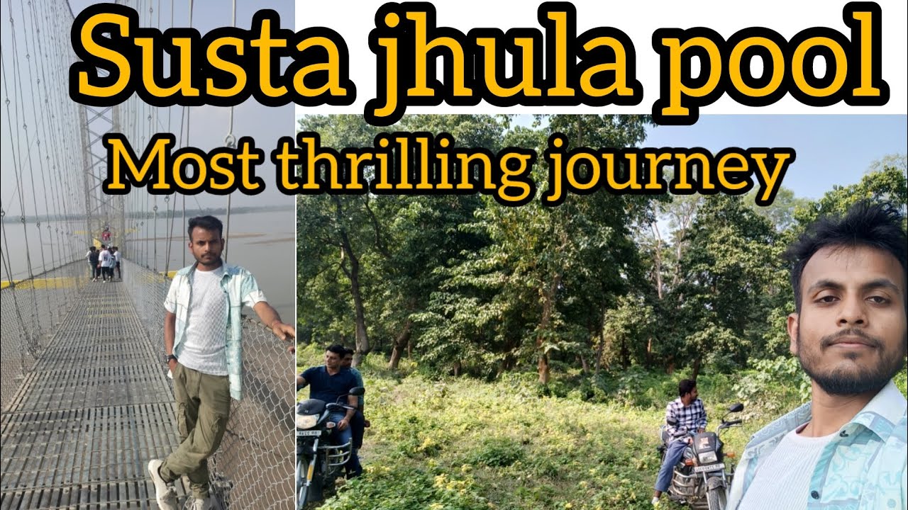 The largest flying bridge in nepal | susta bridge Nepal | the biggest ...