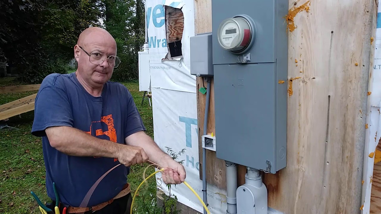 Wiring Outside outlet from main box - YouTube