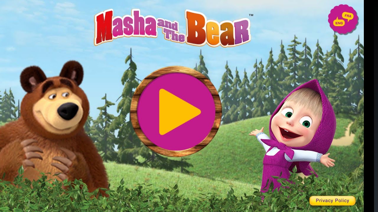 Masha and the bear tap tap tales game playing video.. - YouTube