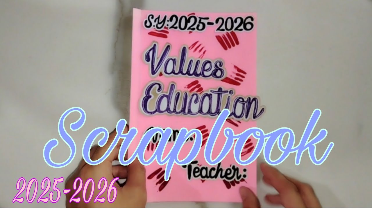 HOW TO MAKE SCRAPBOOK VALUES EDUCATION DESIGN SCHOOL PROJECT - YouTube