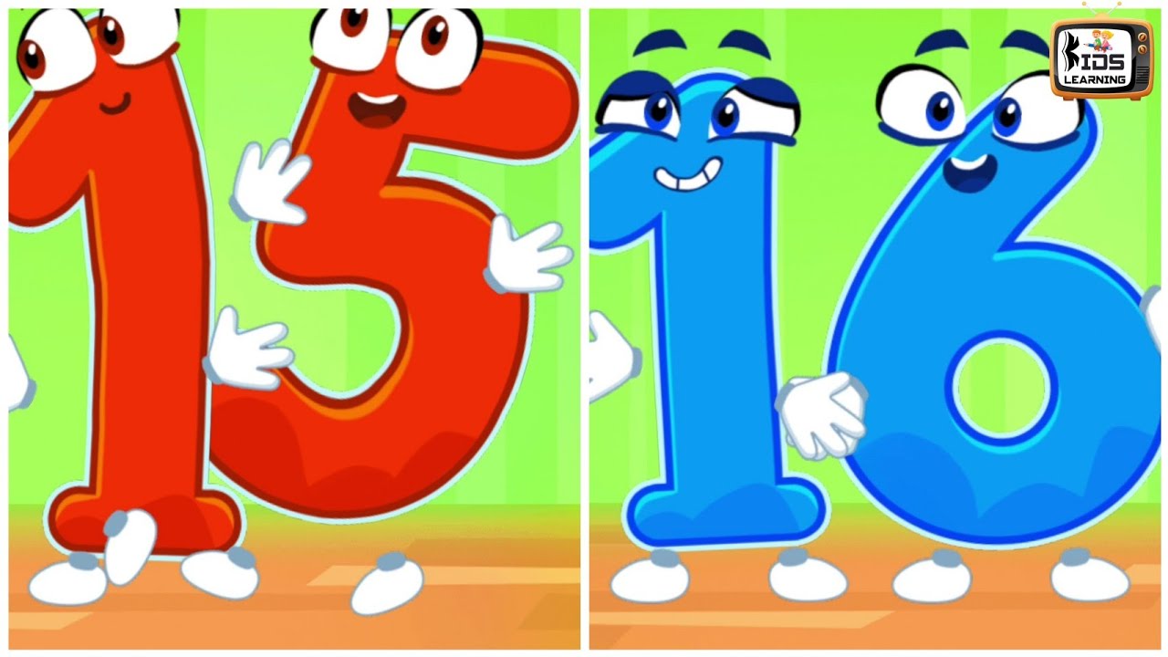 Learn Numbers 15-16 with games | learn 123| 123 song | Kids Learning TV ...