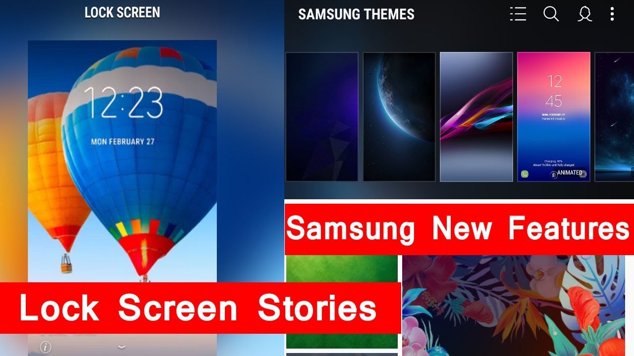 Samsung Phones New Feature Lock Screen Wallpaper Stories 2019 - YouTube