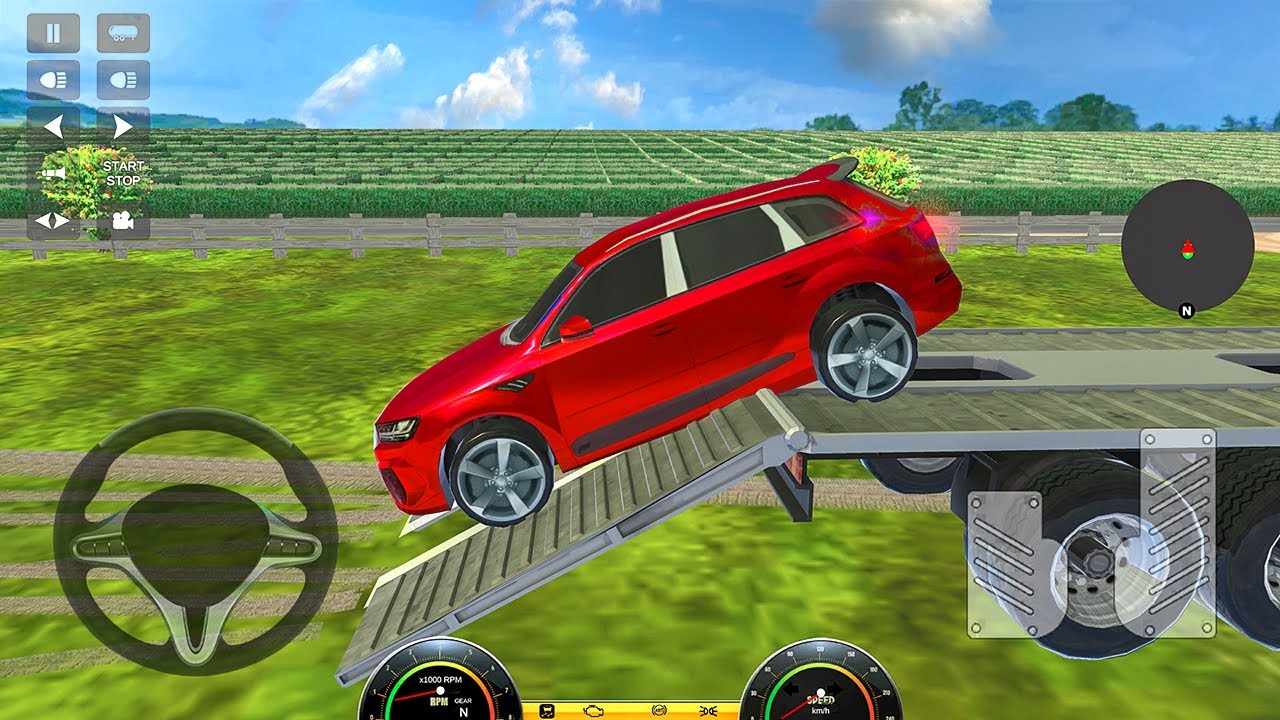 Transporting Car on Trailer Truck - Car Transport Simulator 2022 ...