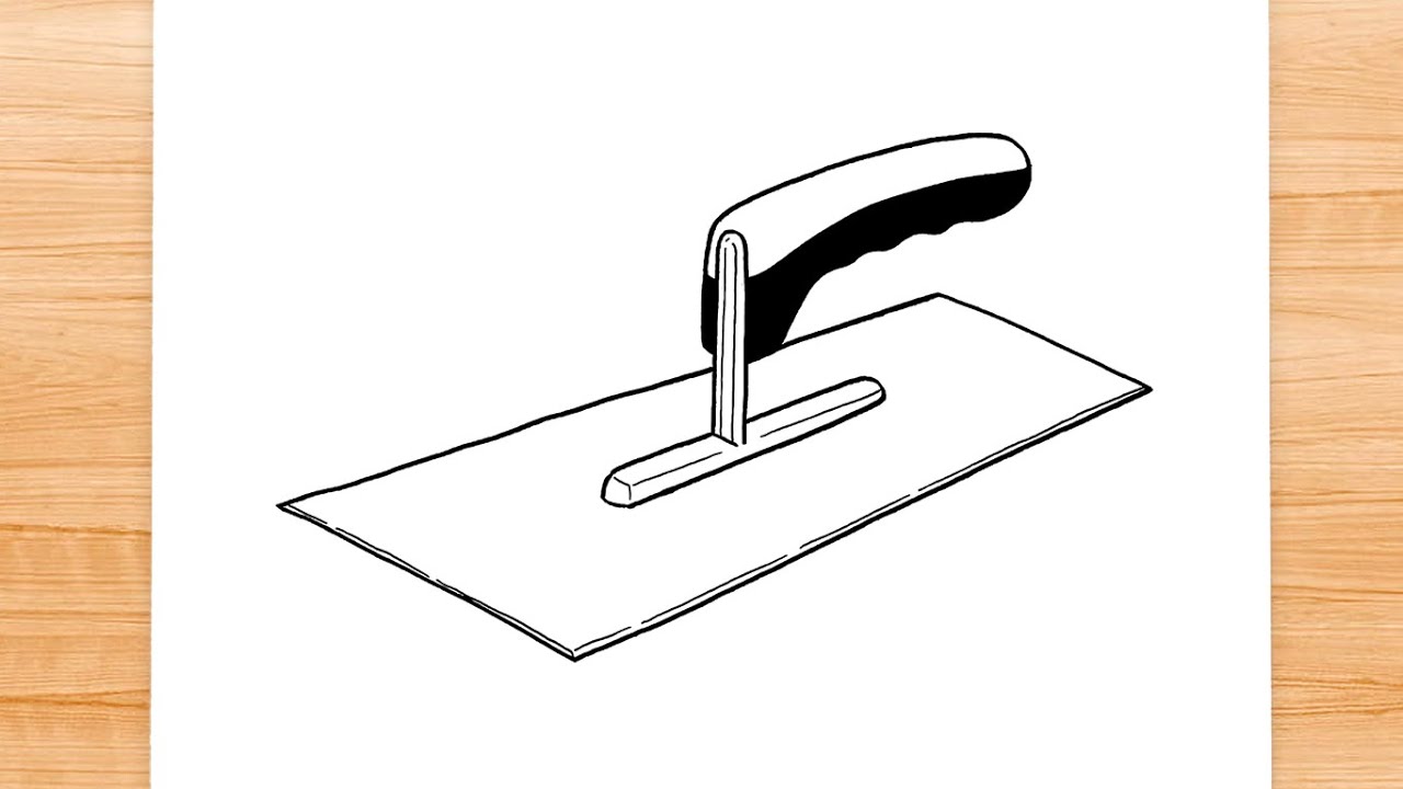 How to draw Plestering Trowel - YouTube