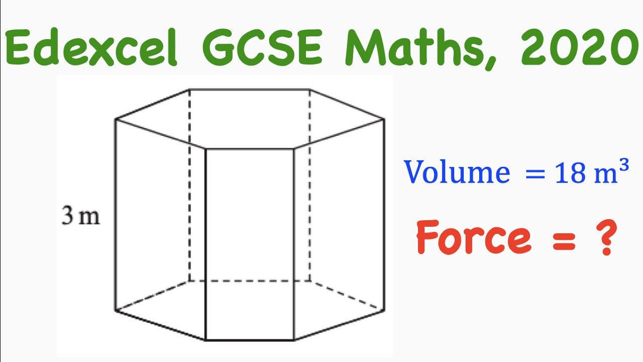 Edexcel GCSE 2020(Question 8): Force:Area Question Solved👨🏽‍🎓💯 # ...