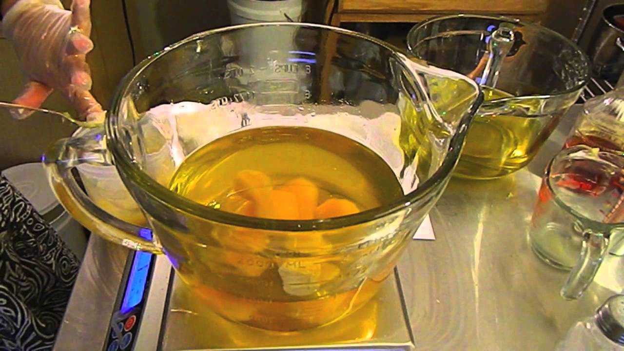 Making Lanolin, Oats, Cocoa butter and goats milk soap (unscented ...