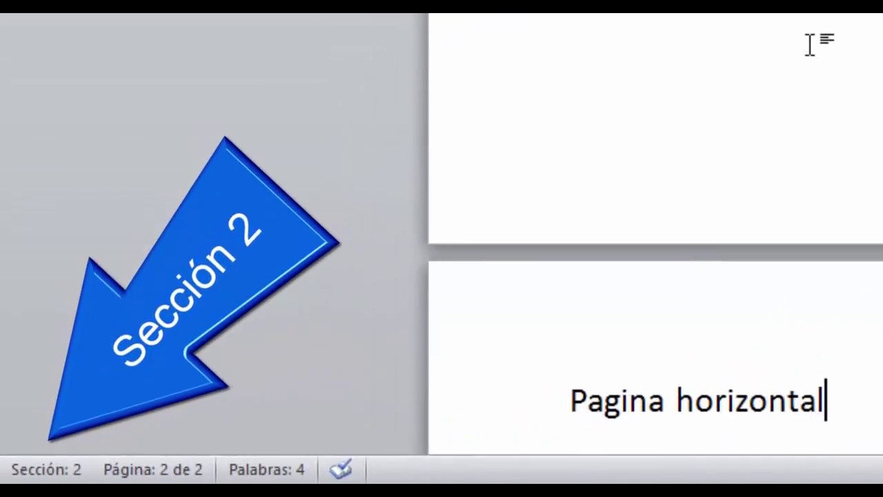 Como Crear Una Hoja Vertical y Otra Horizontal En Word 2010? - YouTube