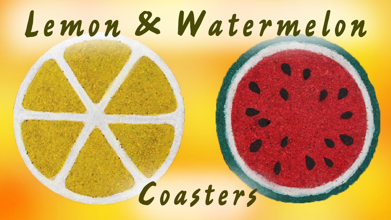 Lemon & Watermelon Coaster | DIY - YouTube