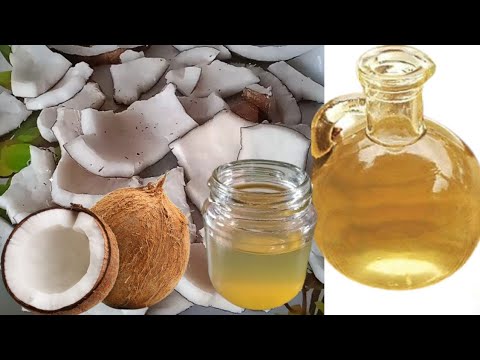 Pure coconut oil//100% pure natural//Homemade coconut oil//How to make ...