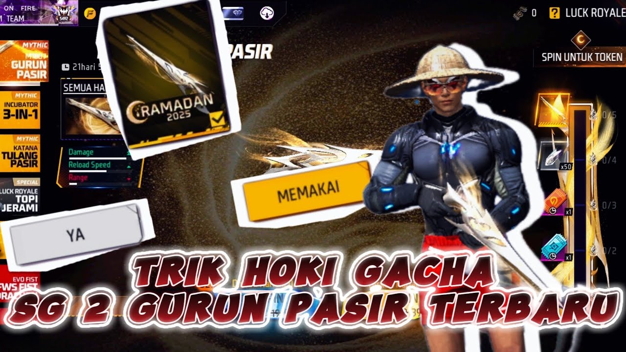 TUTORIAL HOKI DAPET SG 2 GURUN PASIR TERBARU - FREE FIRE BATTLEGROUND ...