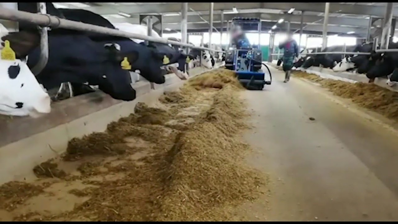 Feed pusher on MultiOne mini loader - YouTube