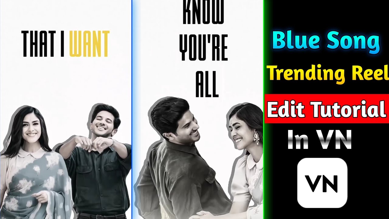 Blue song Edit tutorial in tamil Instagram trending Blue song Template ...