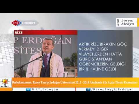 Başbakanımızın, Recep Tayyip Erdoğan Üniversitesi Akademik Yılı Açılış Konuşması