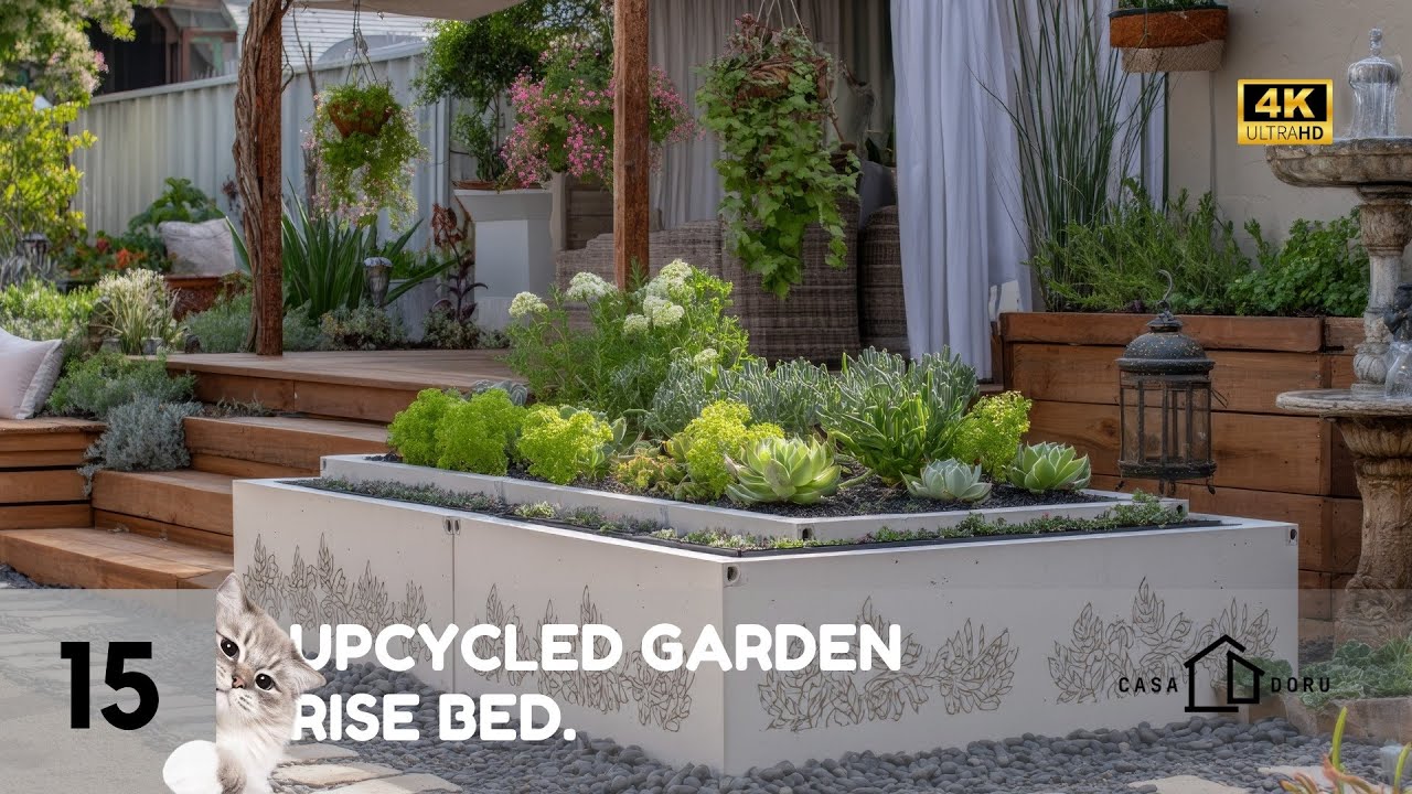 Rustic Garden Flower Beds with Upcycled Charm | DIY Raised Bed Ideas ...