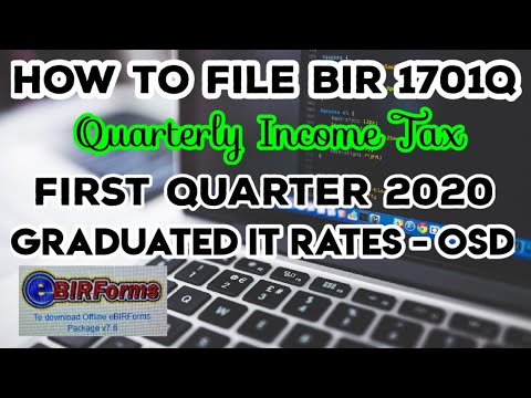 HOW TO FILE BIR 1701Q - QUARTERLY INCOME TAX (First Quarter 2020 ...