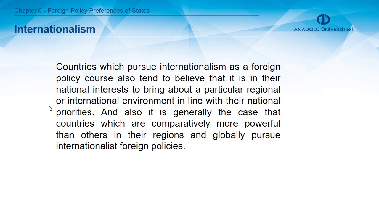 FOREIGN POLICY ANALYSIS - Chapter 6 Summary - YouTube