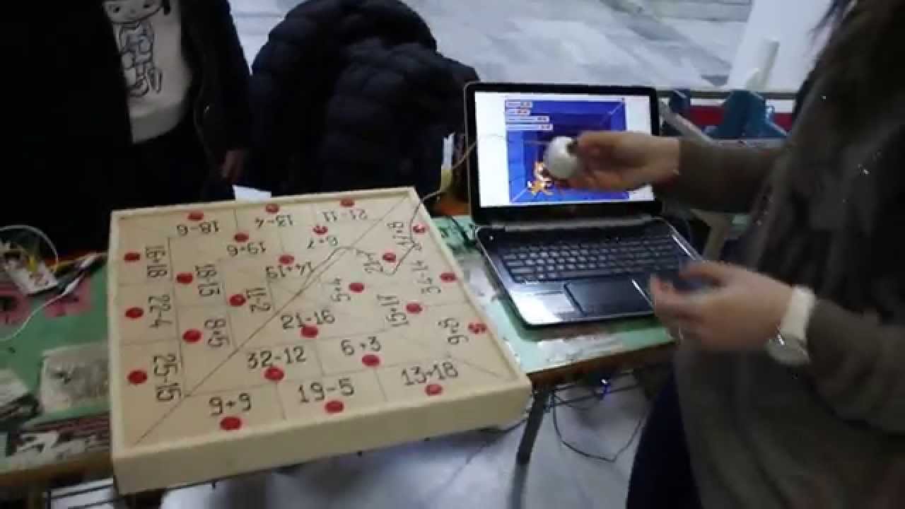 Board game for mental calculations based on Makey Makey - YouTube