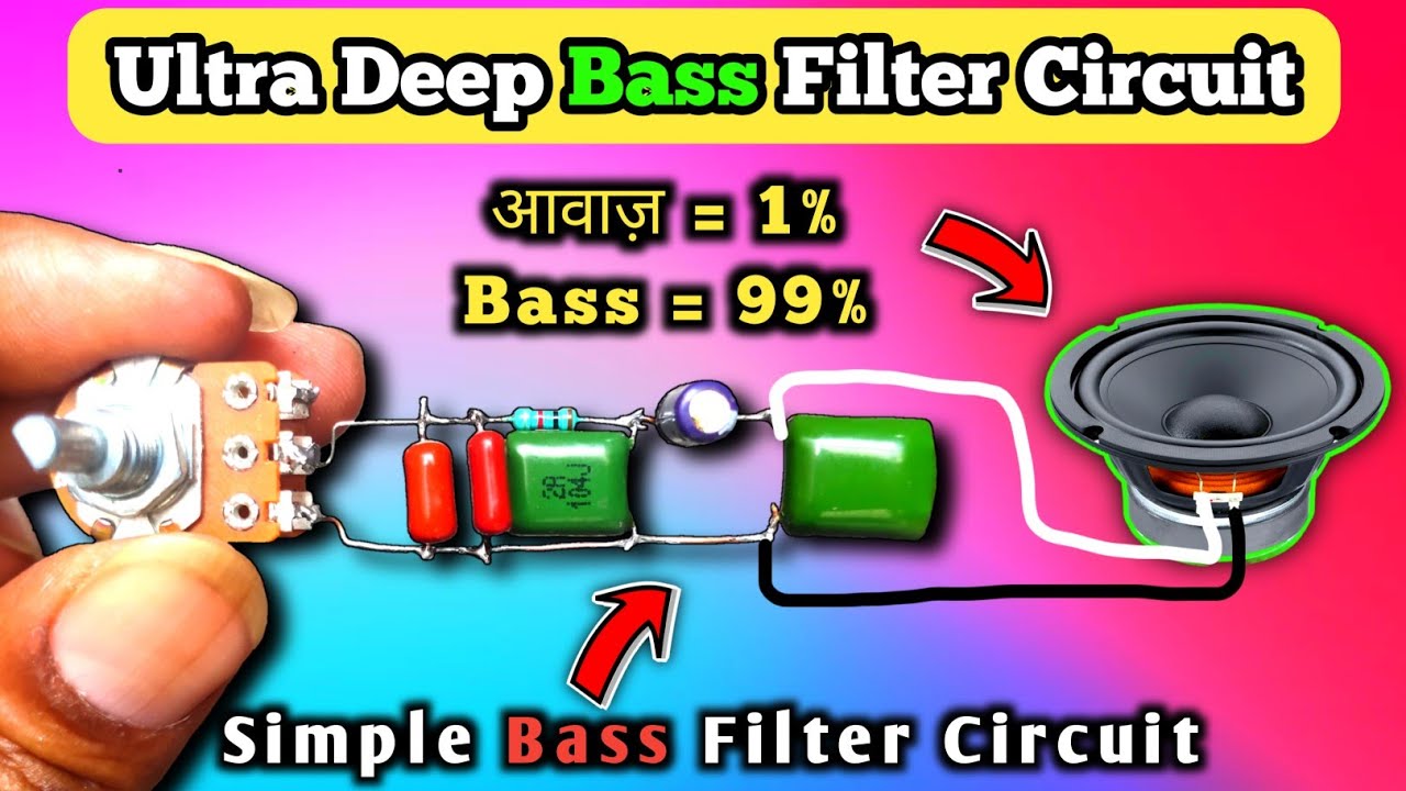 Simple Bass Filter Circuit || Deep Bass Filter || Ultra Bass Filter Circuit || Only Subwooofer ...