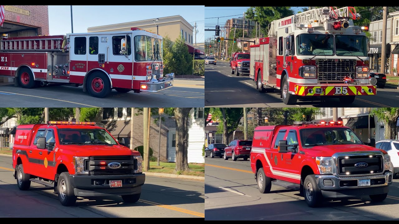Hamden CT Fire Department Responding ⭐️ MVA With Entrapment ⭐️ - YouTube