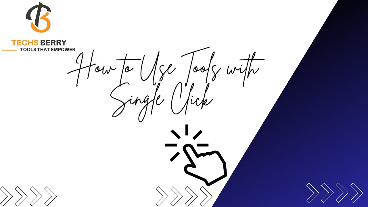 How to use tools with one click | Techsberry | - YouTube