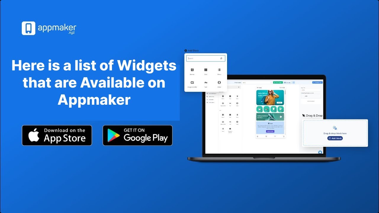 Explore the list of Widgets that are available on Appmaker - YouTube