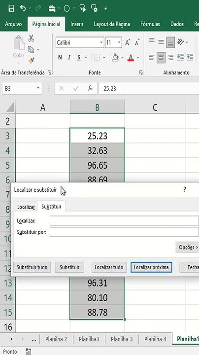 Como Substituir no Excel Ponto por Vírgula #shorts - YouTube