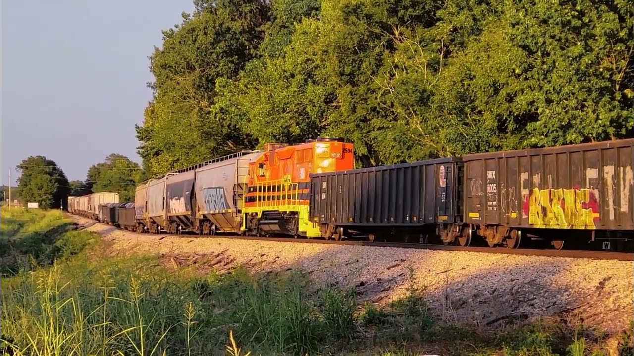 kiamichi railroad Going through Sawyer, Oklahoma. Engines SD40-2.GP35 3380-3376-2504 KRR AKMD ...