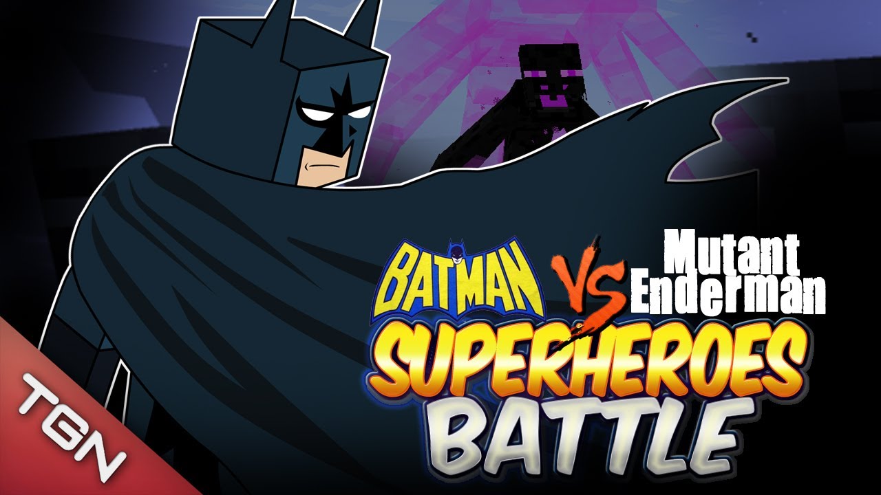 BATMAN VS MUTANT ENDERMAN - SUPER HEROES BATTLE - Minecraft Arena - YouTube