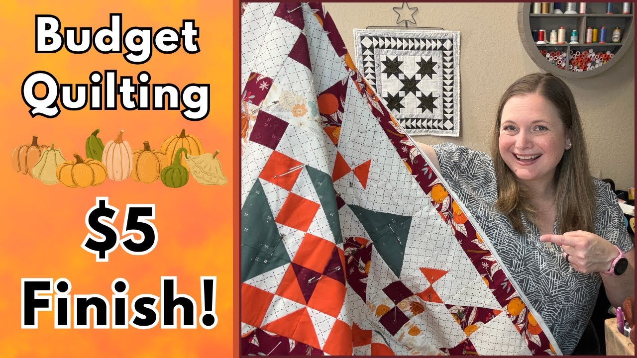 Finishing a Quilt for ONLY $5! Budget Quilting - YouTube