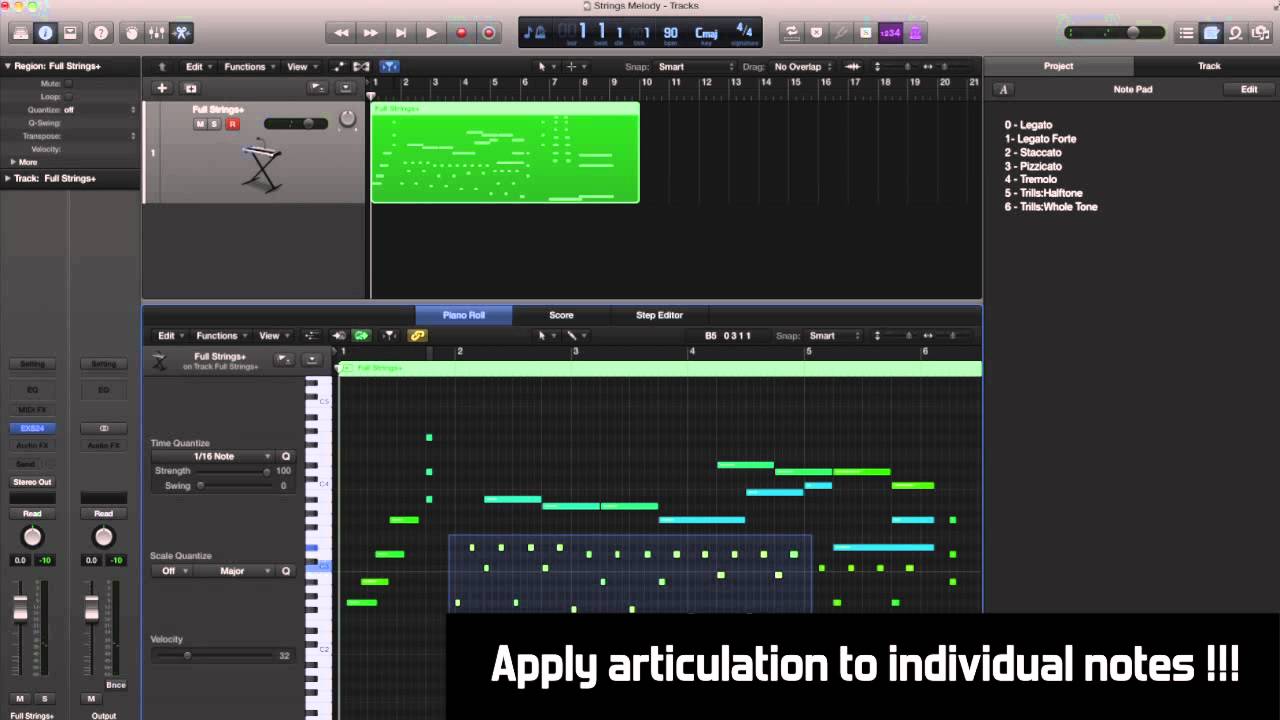 Logic Pro X - Per Note Articulations - YouTube