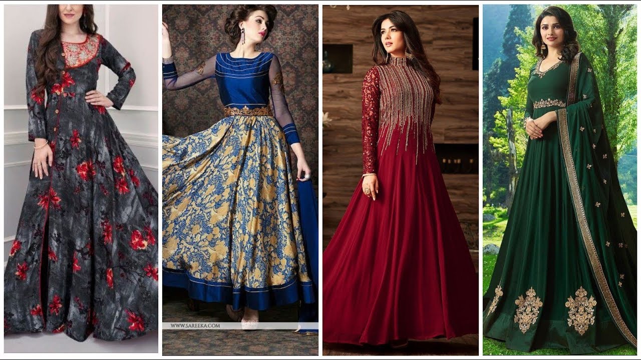 Latest Long floral Dress|| Stylish chiffon maxi ||2020 designs - YouTube