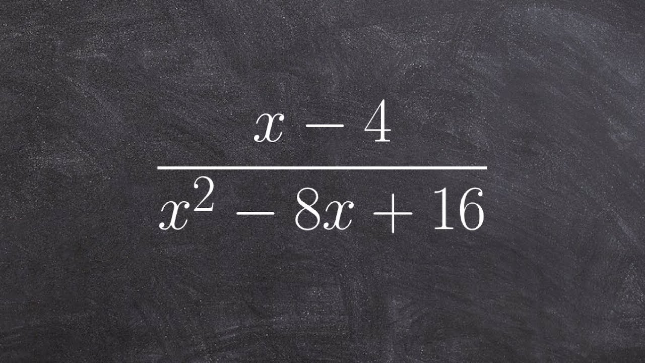 Factor the denominator to help you simplify a rational expression - YouTube