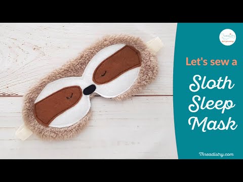 DIY Sloth sleep mask | sewing tutorial and FREE pattern - YouTube