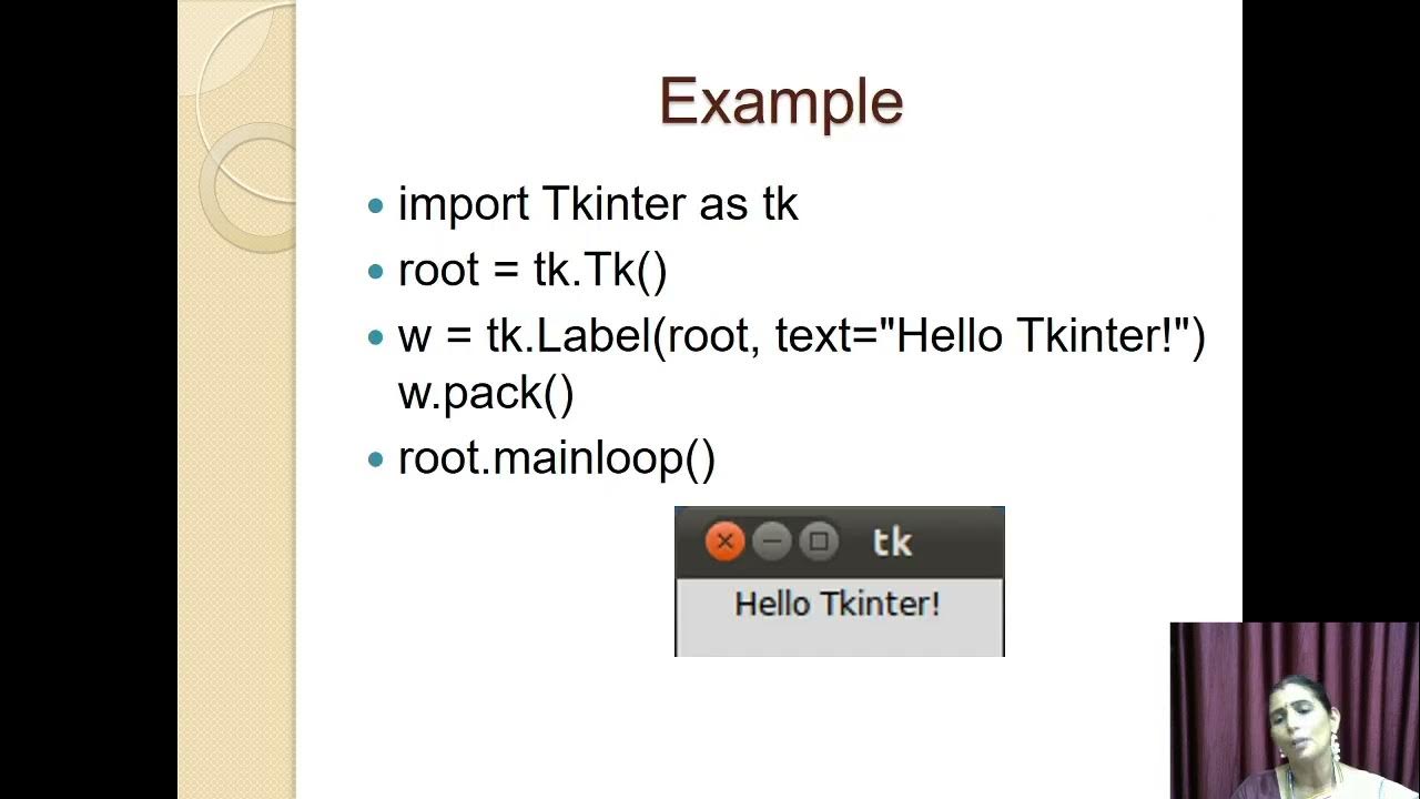 Label | TKinter - Widgets | Python Programming | V.H.N.S.N.College (Autonomous) - YouTube