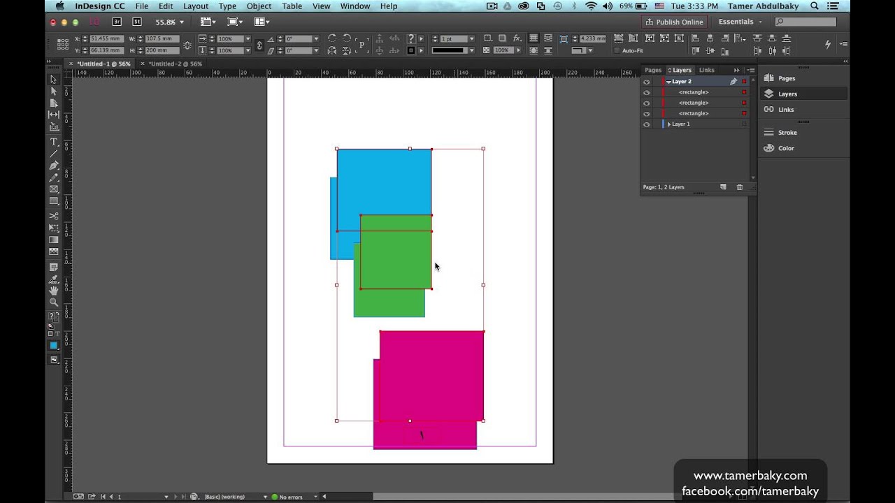 ٣٢ - الدرس الثاني والثلاثون - قائمة Layers وترتيب العناصر - InDesign CC ...