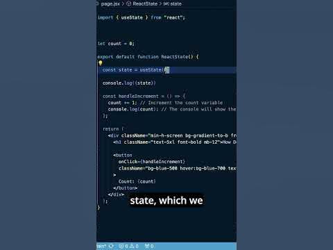What does useState return In React.js? #reactjs #softwareengineer - YouTube