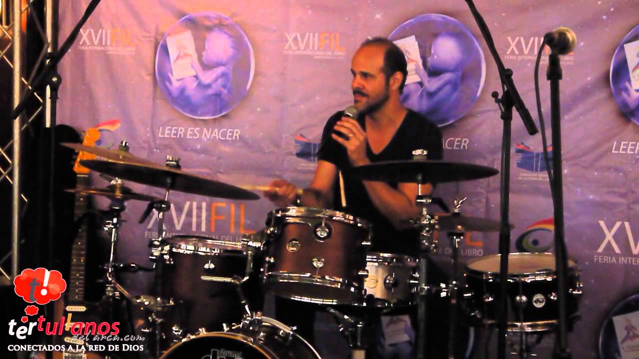 Guy Frometa clinica de bateria en feria del libro 2014 Sto Dgo RD - YouTube