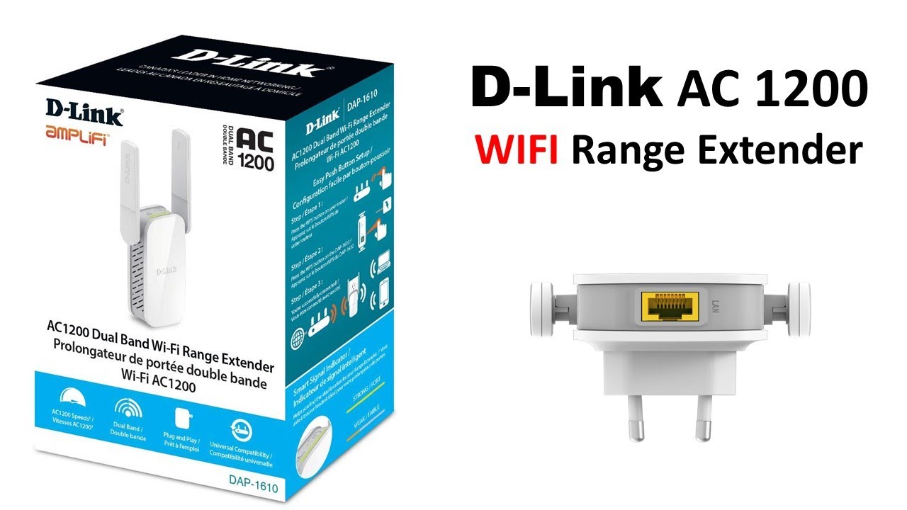D-Link AC1200 Wi-Fi extender dual band • Unboxing, installation ...