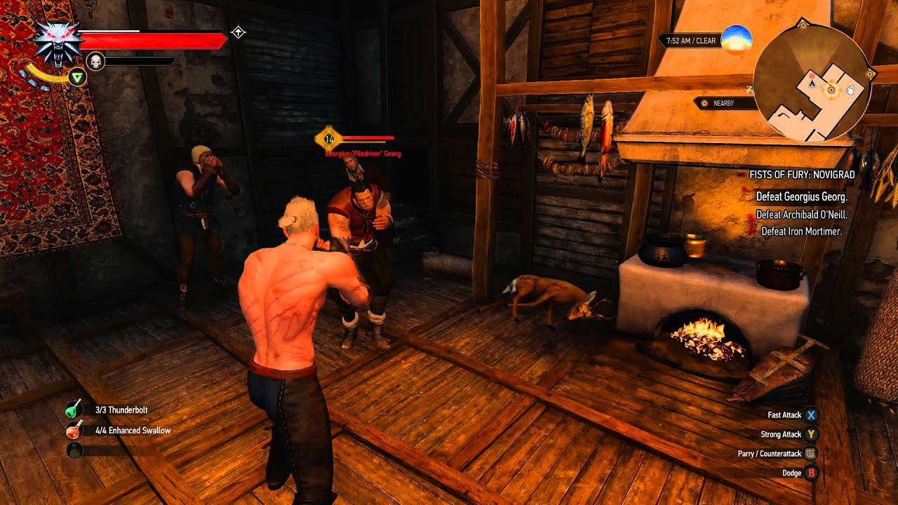 The Witcher 3 - Gorgeous George Fight - YouTube