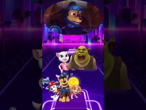 Talking Tom vs Shrek vs Paw Patrol Tiles Hop EDM Rush Coffin Dance #shorts