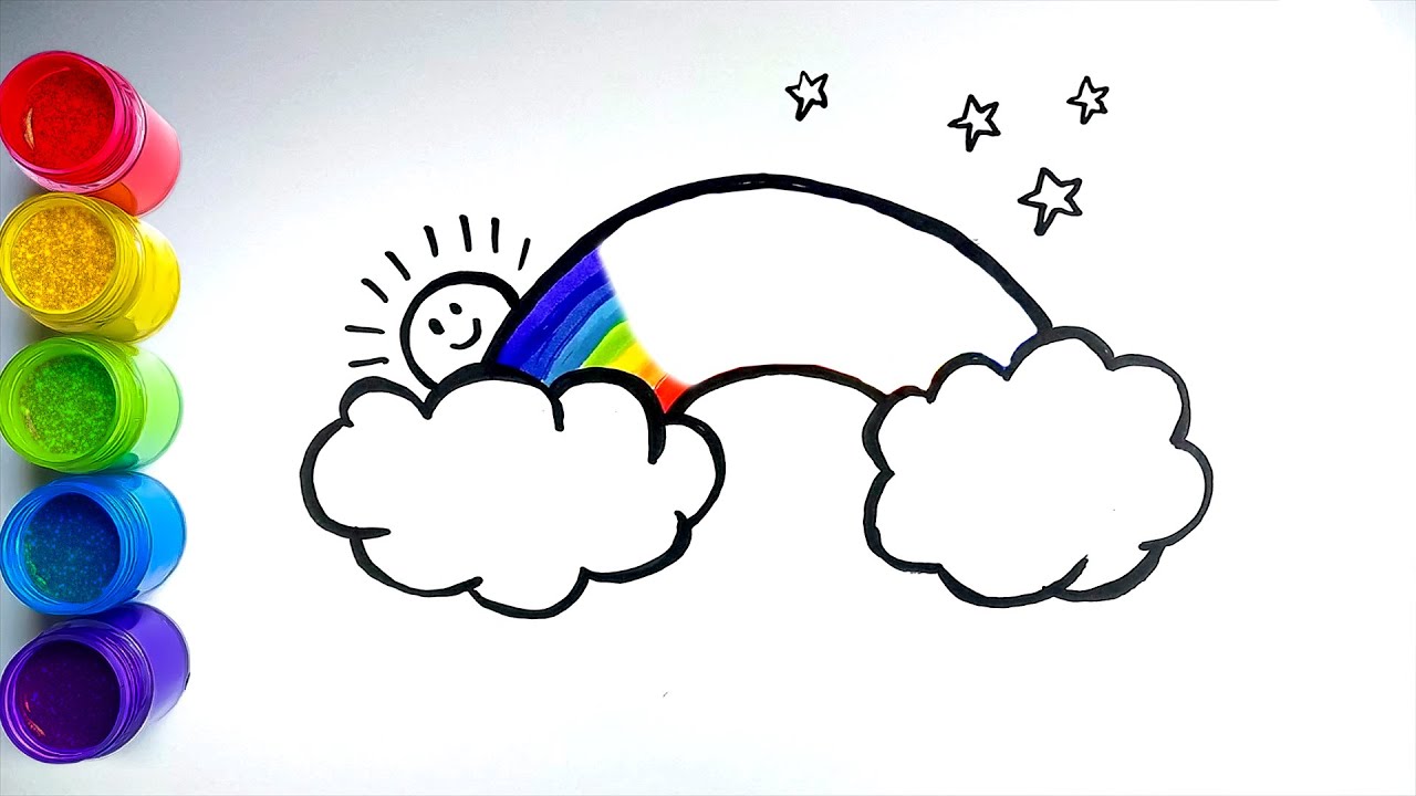 How to draw a Rainbow easy step by step 🌈 Easy Tutorial for Beginners ...
