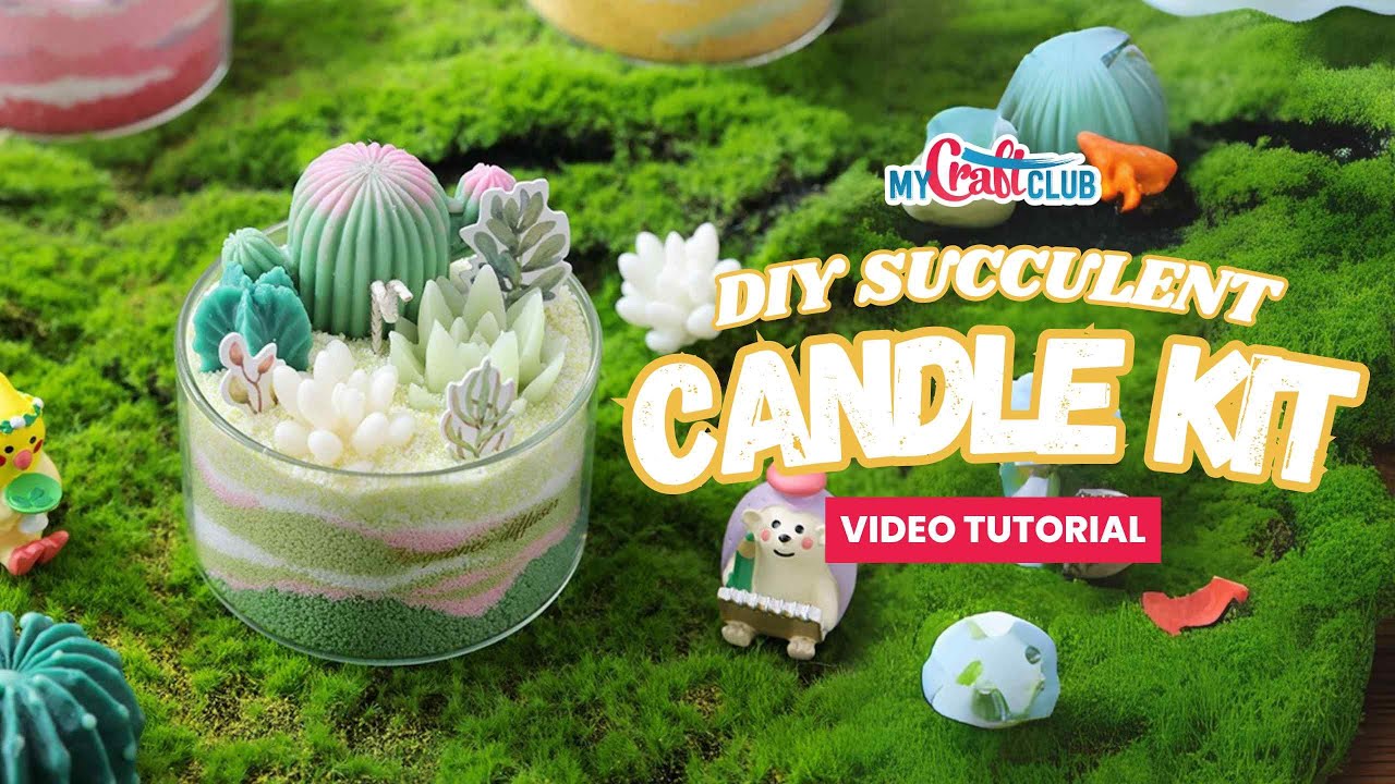 DIY Succulent Candle - MyCraftClub Video Tutorial - YouTube