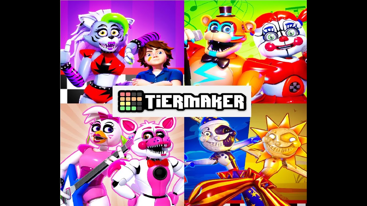 FNAF Security Breach Shows Hangout Character Tier List - YouTube