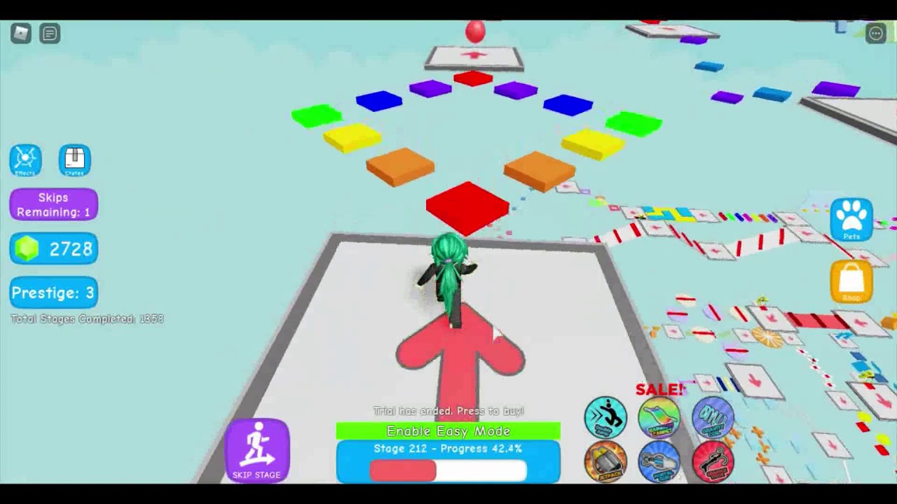 Mega Easy Obby Stages 210 To 215 Youtube