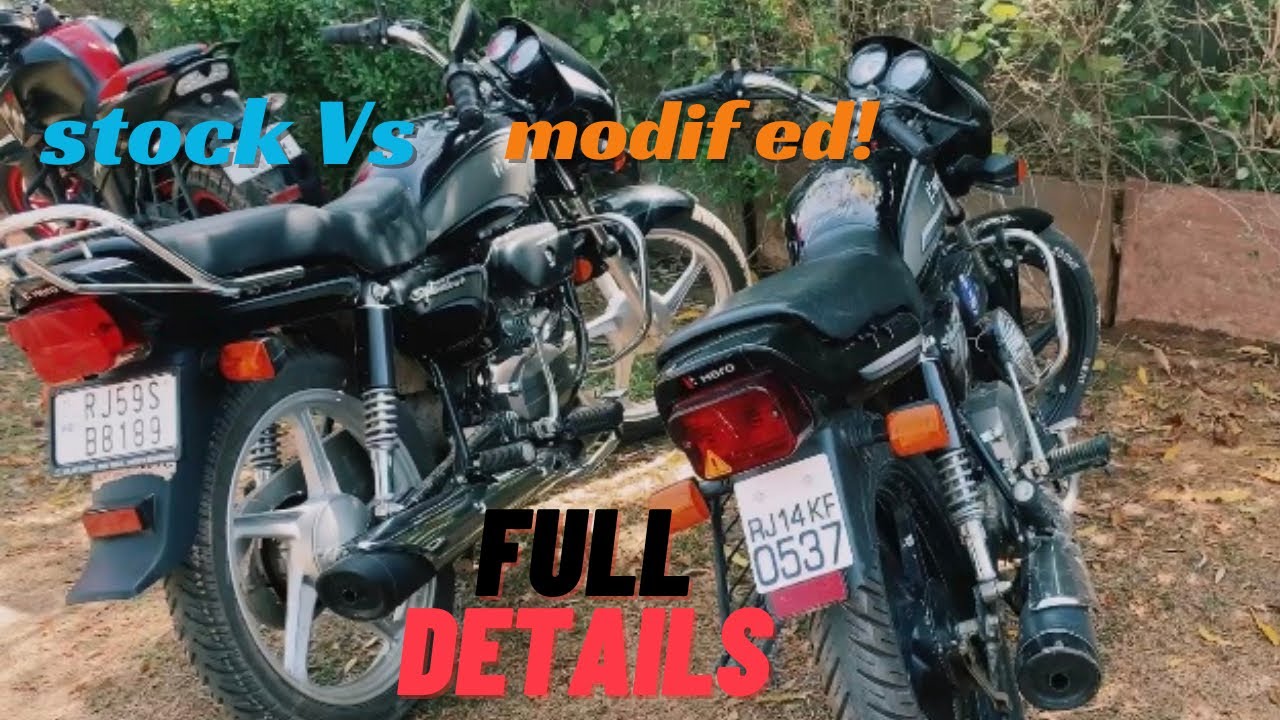 Stock vs modified splendor | full details #modifiedsplendor - YouTube