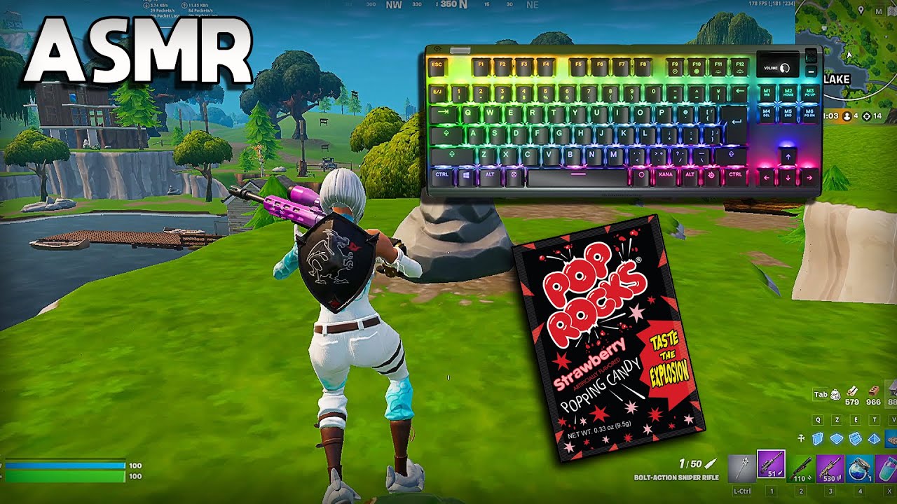 OG Fortnite ASMR - Pop Rocks Mouth Sounds (Whispering & Keyboard Sounds ...