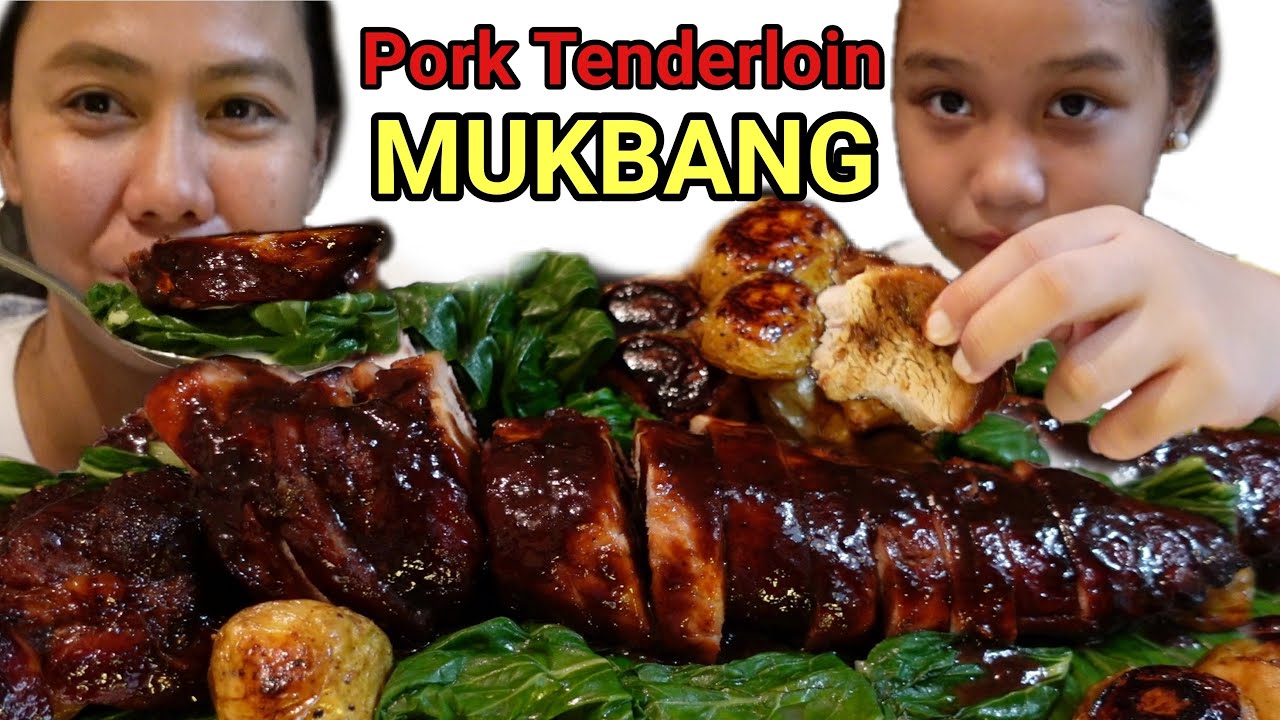BAKE PORK TENDERLOIN MUKBANG || ASMR || EATING SHOW || #mukbang # ...