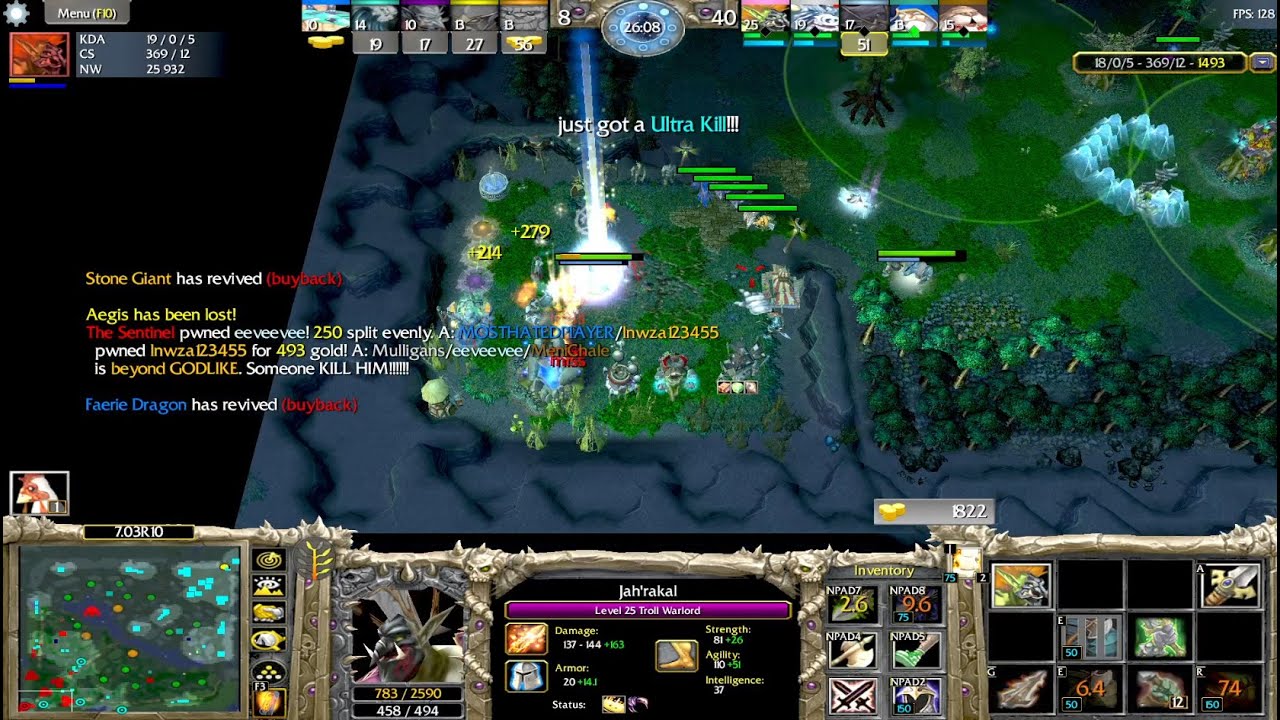 DOTA 1 Troll Warlord Jah'rakal Beyond GODLIKE #13 + ULTRA KILL - YouTube