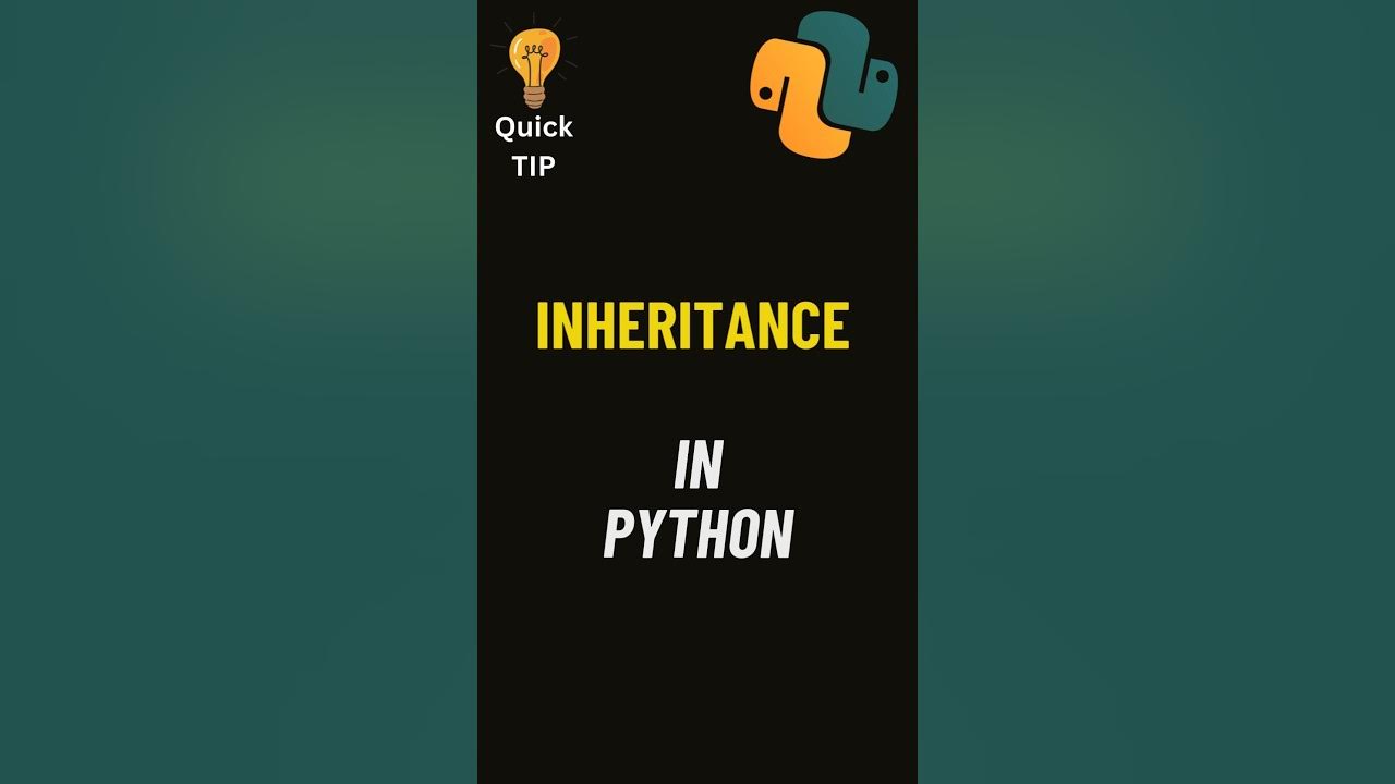 Inheritance In Python Pythonprogramming Pythontutorial Youtube 4654