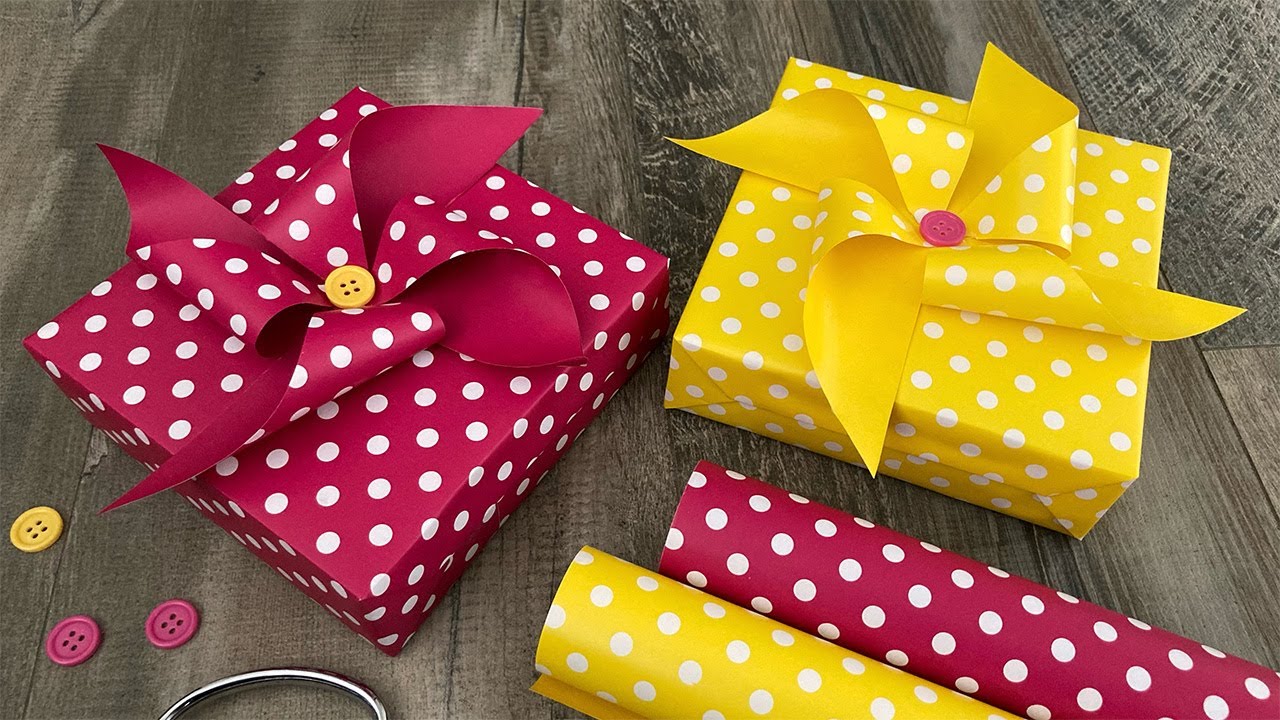 Pinwheel Gift Wrapping (Reversible Paper) | Paper Craft Ideas - YouTube